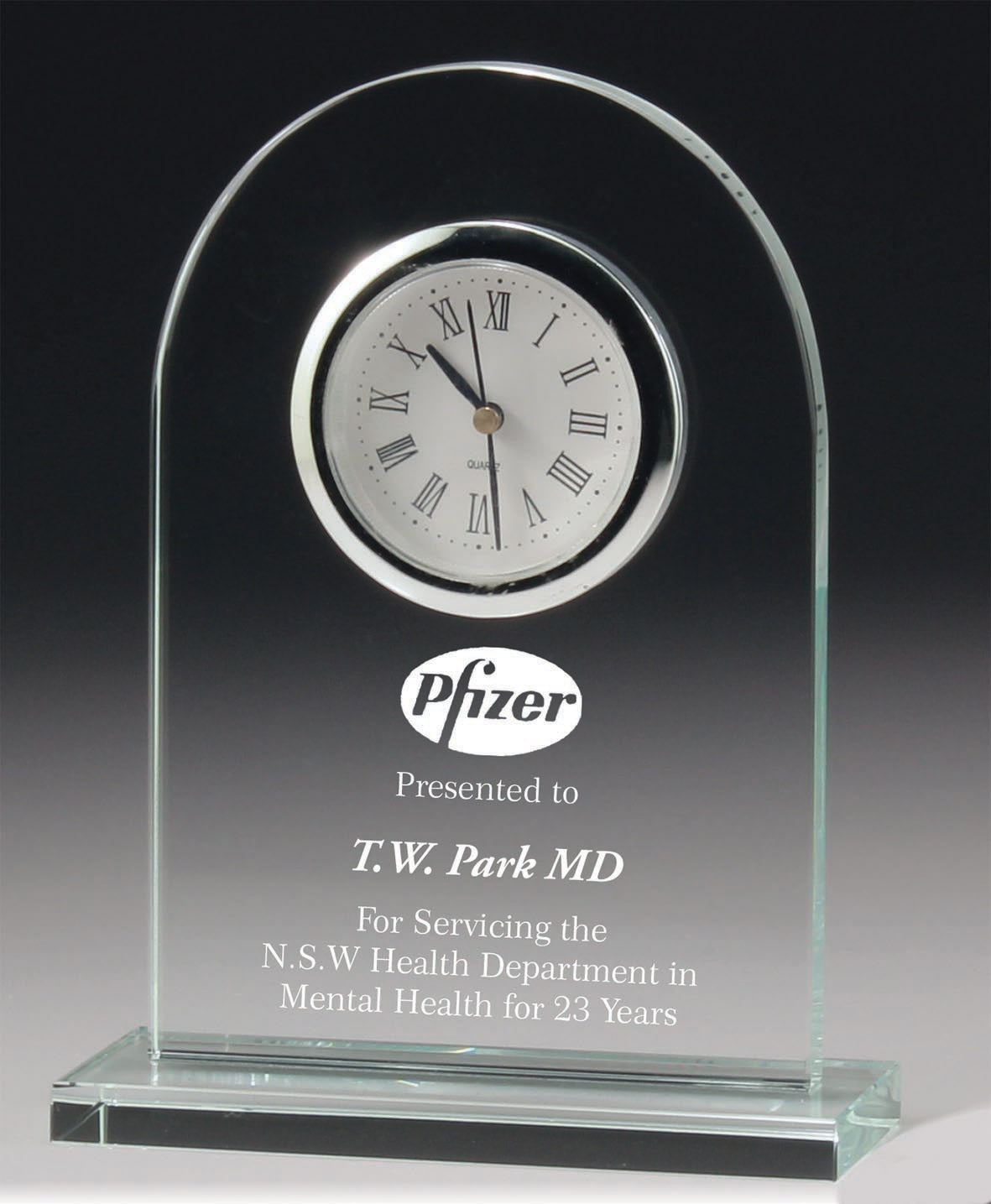 CL1511 Glass Clock - RECOGNIZEME Trophies and Medals