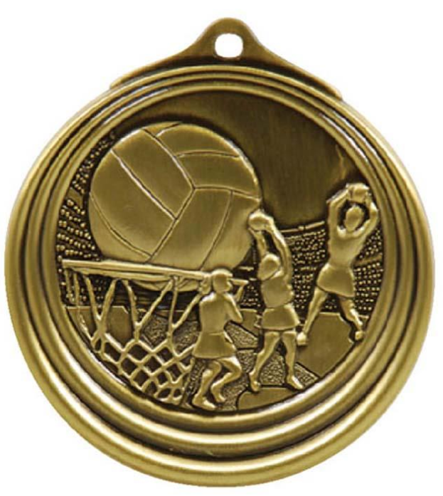 M6023G Netball Medal - RECOGNIZEME Trophies and Medals