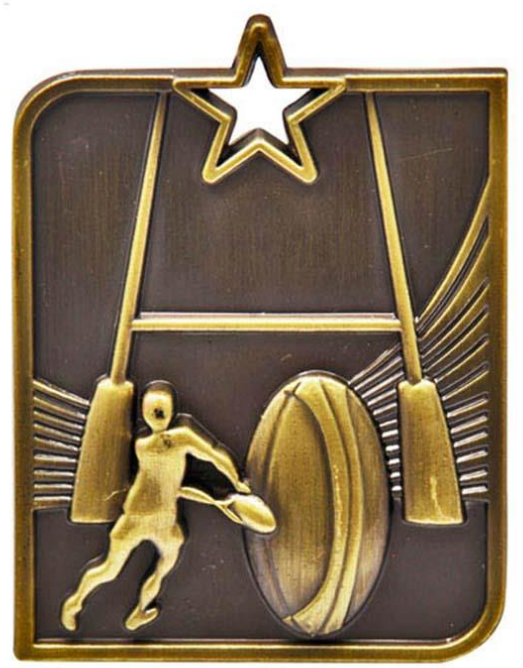 MR9143G Rugby Medal - RECOGNIZEME Trophies and Medals