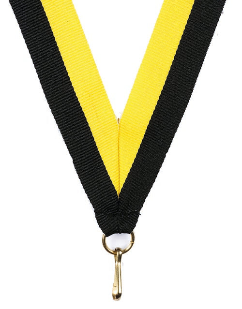 KK16 Black-Yellow Medal Ribbon - RECOGNIZEME Trophies and Medals