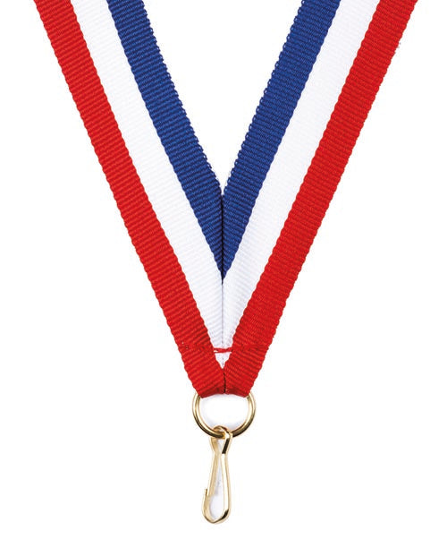 KK21 Red-White-Royal Blue Medal Ribbon - RECOGNIZEME Trophies and Medals